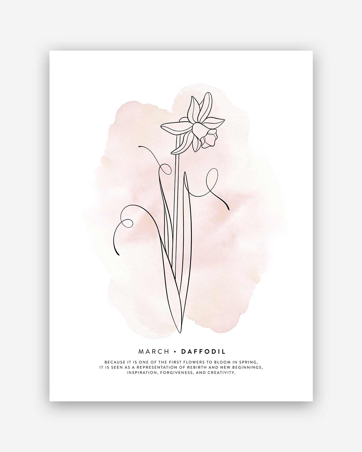 Birth month flower print | March - Daffodil – Cherible